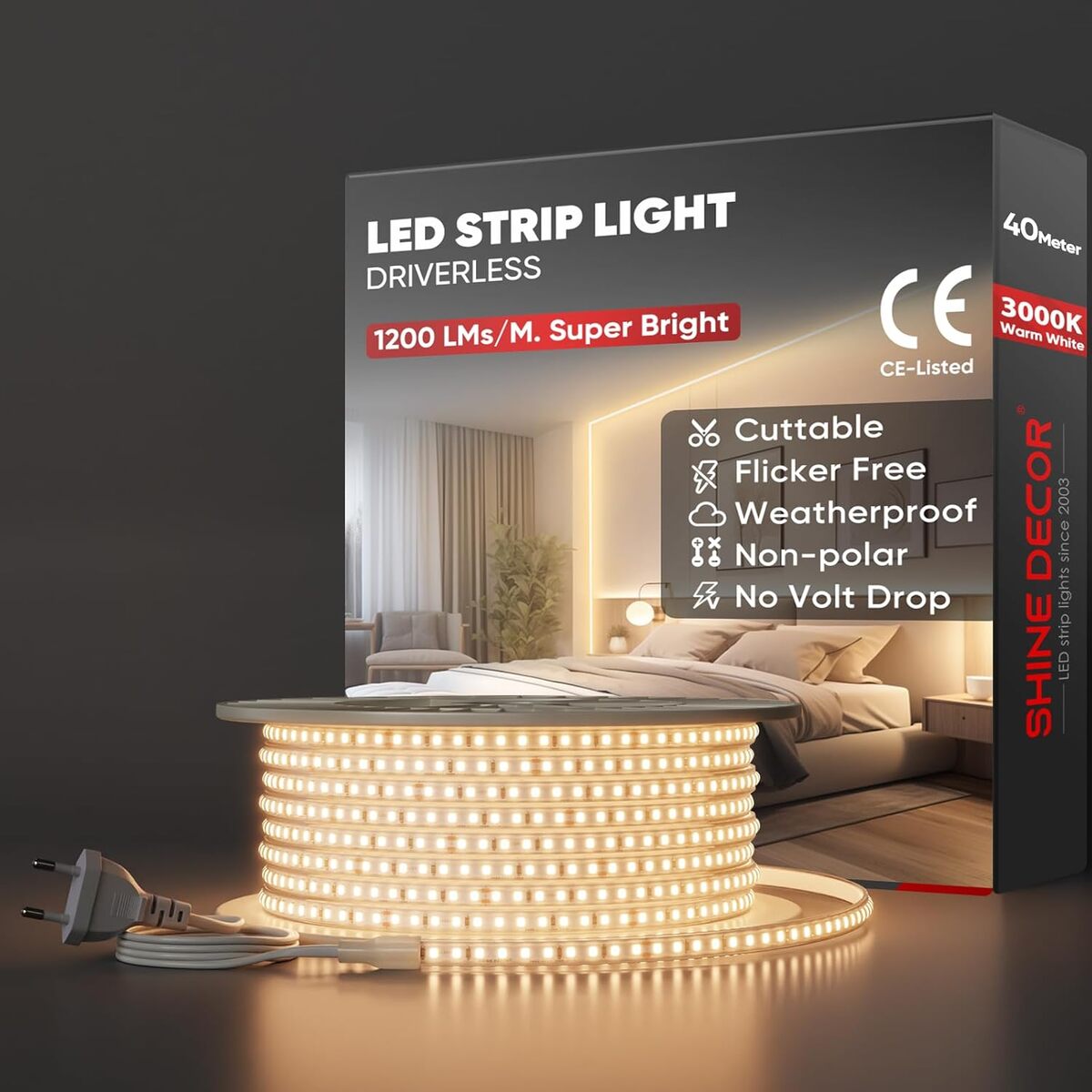 Test complet de la bande LED Shine Decor 40m : performance et éclairage ...