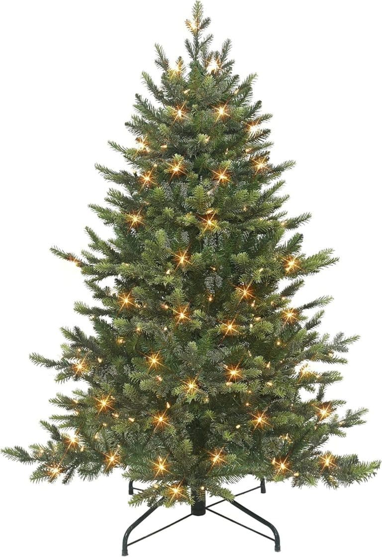 Test du sapin Puleo Douglas Majestic 1, 4 m éclairé